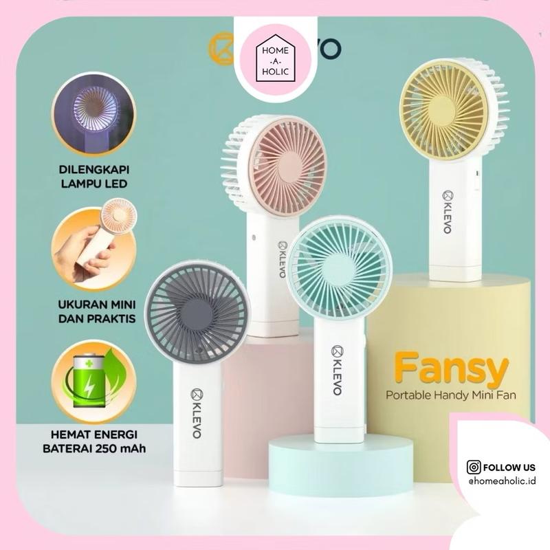 KLEVO Fansy Kipas Angin Genggam Minimalis LED Portable Handy - Shop ...