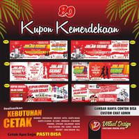 Jual (free design) KUPON UNDIAN/ PARKIR/ KUPON JALAN SEHAT / TIKET ...