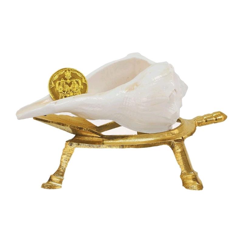 Valampuri sangu with sangu stand and kuberan coin - TikTok Shop Malaysia