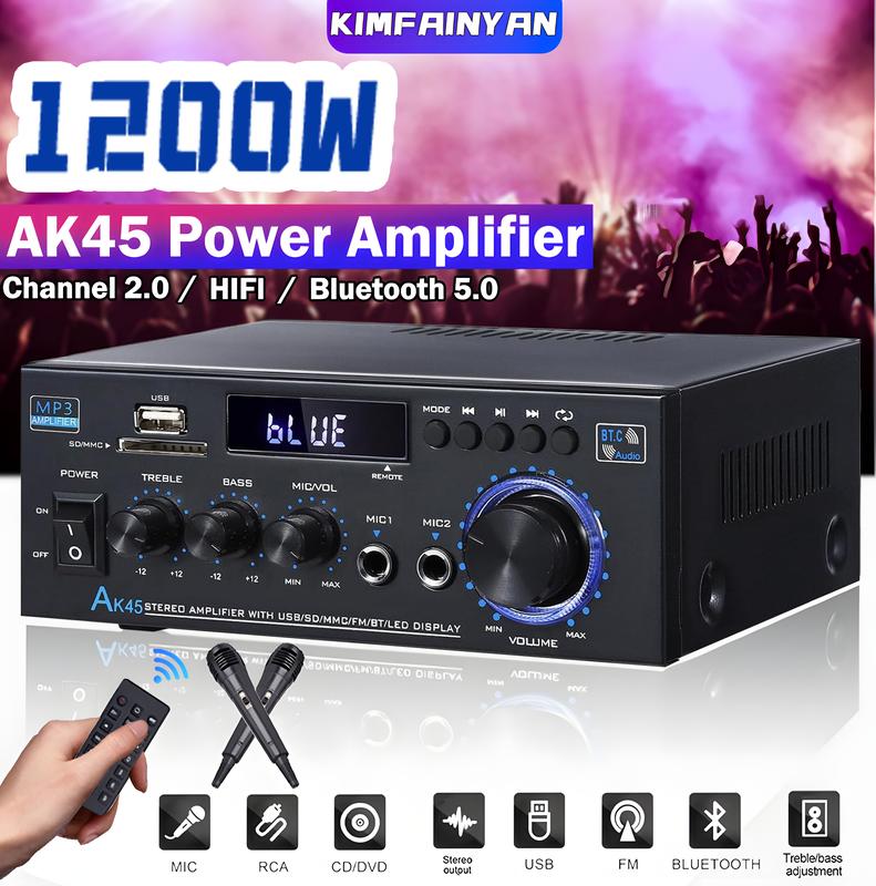【2025 Newest】AK45 Stereo Audio Amplifier With Remote Control - TikTok ...
