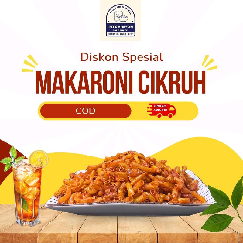 "Makaroni Cikruh Pedas Level Gila " Snack Kering Food Cemila - Shop ...