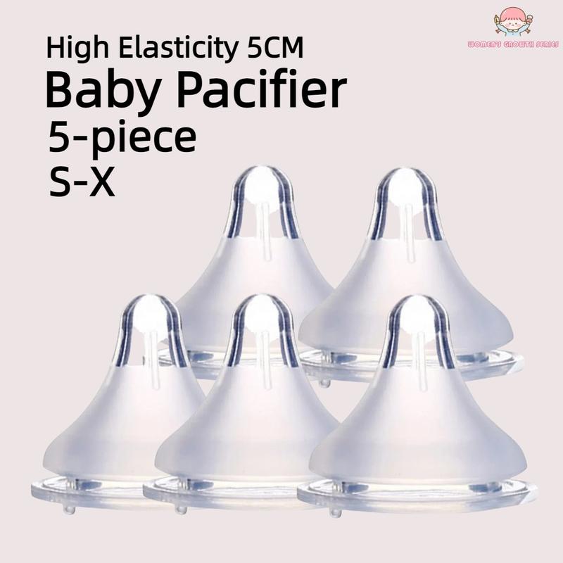 5 CM Wide Mouth Bottle Pacifier High Elastic Non-leakage Baby Pacifier ...