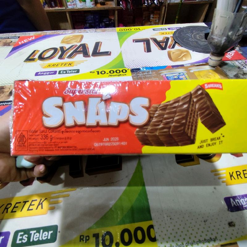 Superstar snaps kotak,. wafer salut coklat berat bersih @28gr - Shop ...