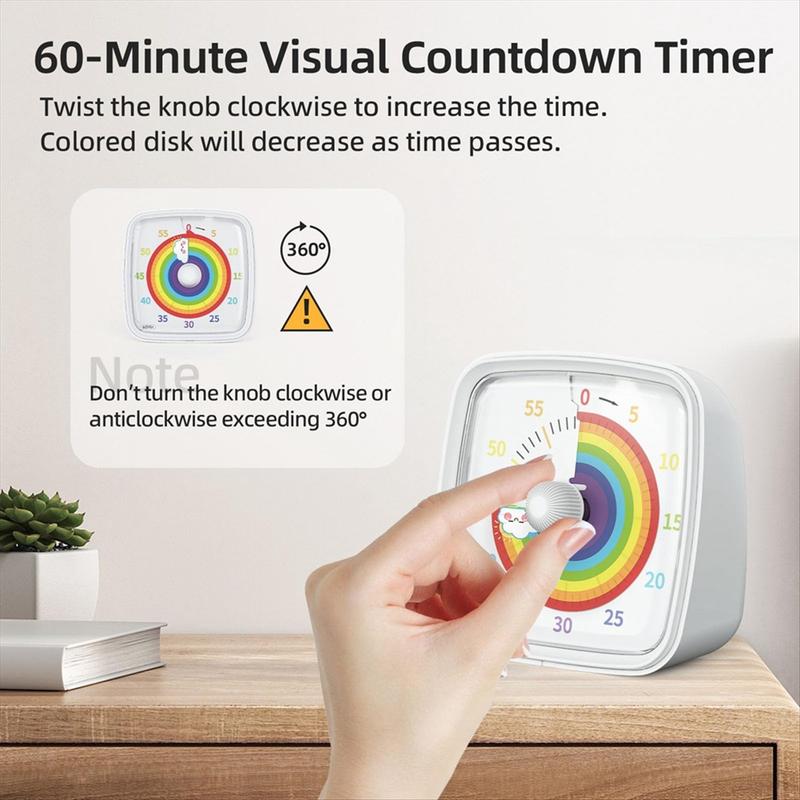Yunbaoit Timer Belajar Visual Rainbow Countdown 60 Minutes - VT01 ...