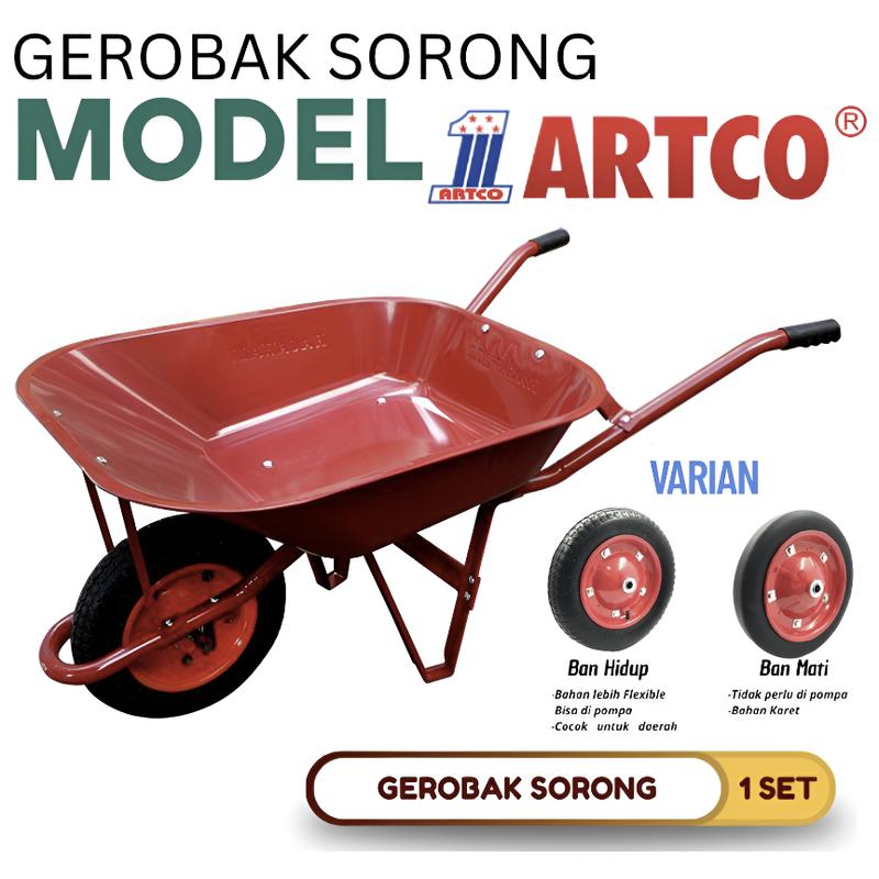 MODEL ARTCO Gerobak Grobak/Troli Trolley Sorong Cor Dorong Merah Pasir ...