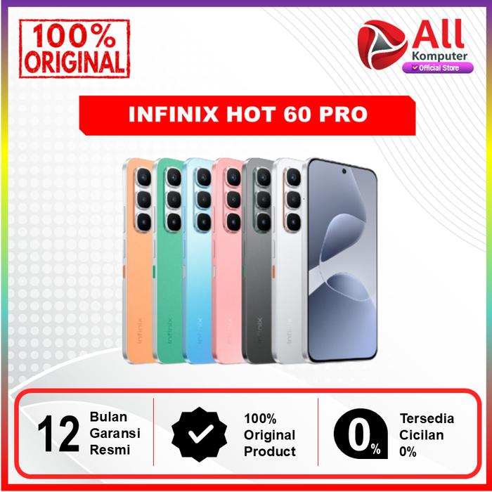 Promo Infinix Hot 60 Pro 8/256GB 50MP Camera - Android 15 - IP64 Tahan ...