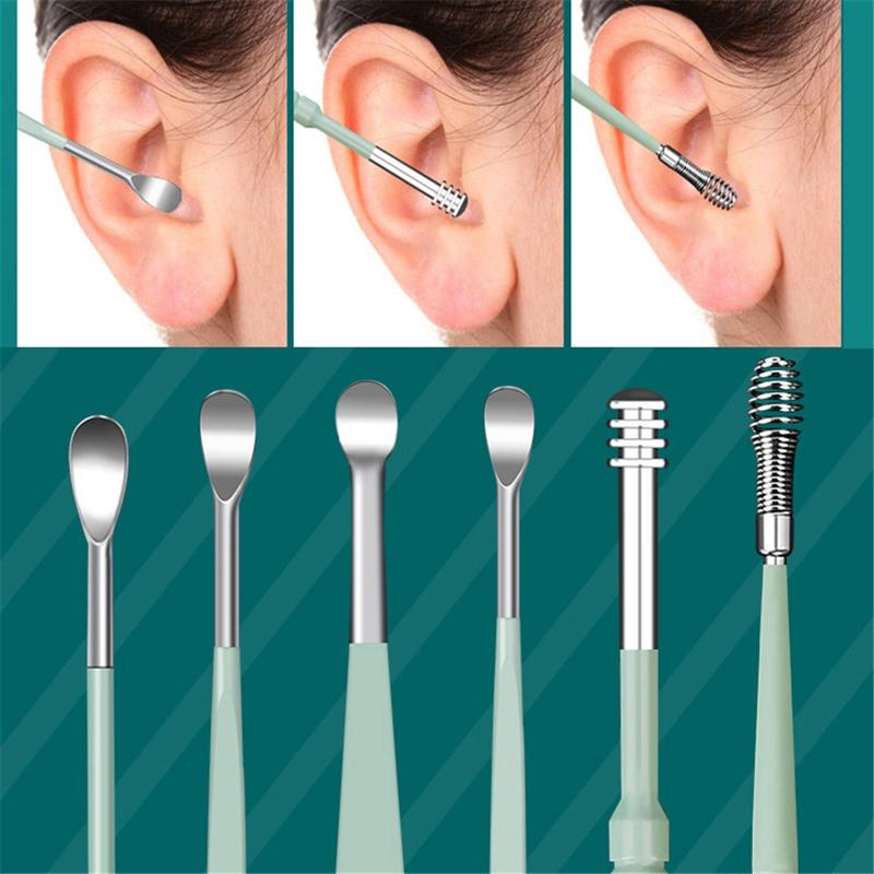 6Pcs /set unisex Professional Stainless Steel Ear Wax Picks Remover ...