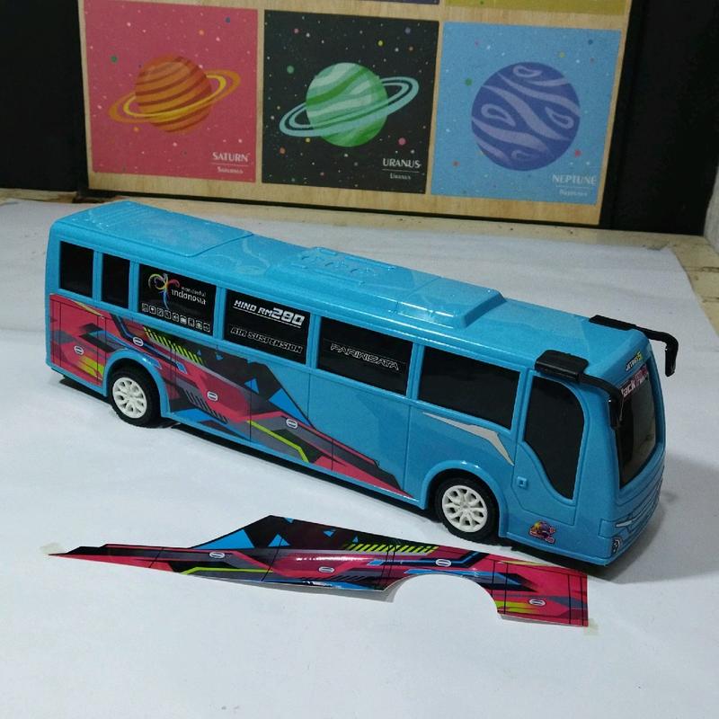 livery stiker body samping mainan miniatur bus setiker maina - Shop ...