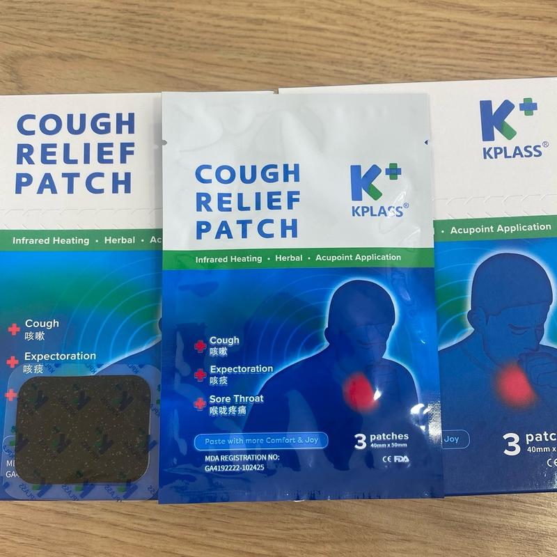 KPLASS COUGH RELIEF PATCH PELEKAT BATUK SAKIT TEKAK 3pcs - TikTok Shop ...