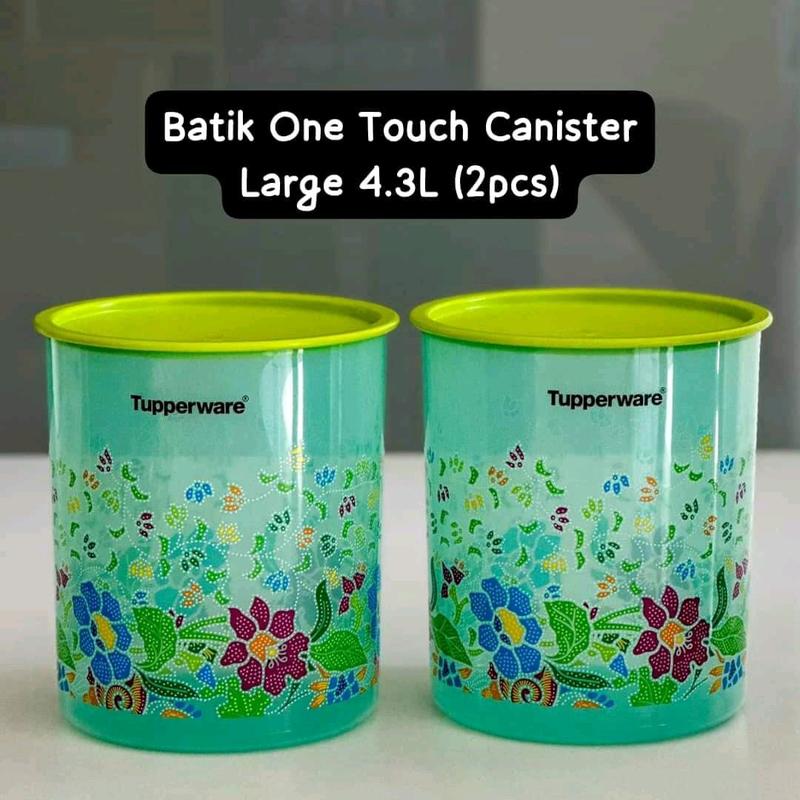 tupperwarebrands..one touch batik canister(1)4.3L,one touch gold(1)4.3L ...