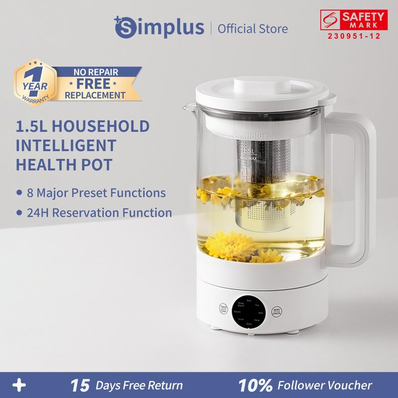 Simplus Health Pot Electric Tea Kettle 2L 24H Timer Stainles - TikTok ...