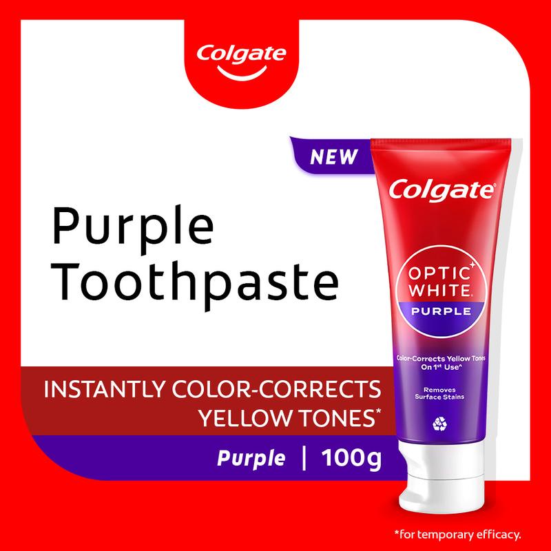 Colgate Optic White Purple Whitening Toothpaste 100g - TikTok Shop Malaysia