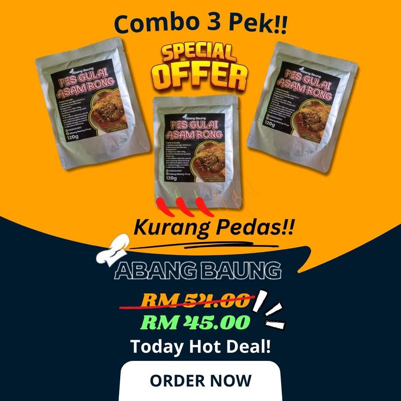 PES GULAI ASAM RONG (SET COMBO 3 PEK) - 120g / Pek Cooking - TikTok ...
