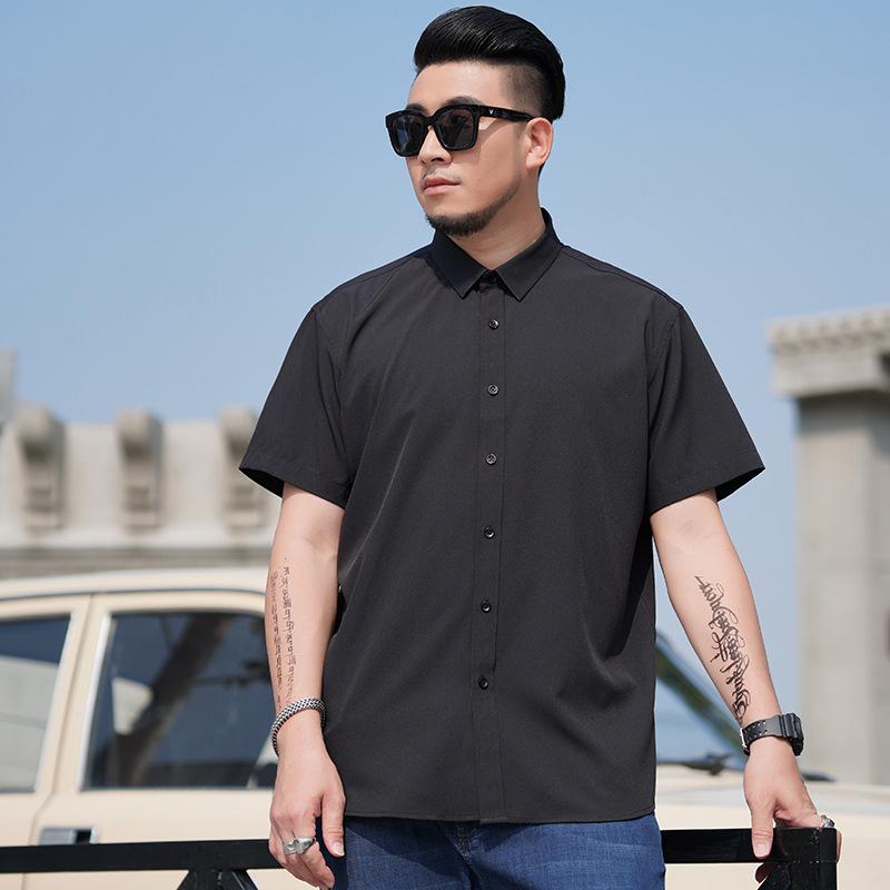 60-175KG Men Oversized Korean Style Solid Color Turn Down Collar ...