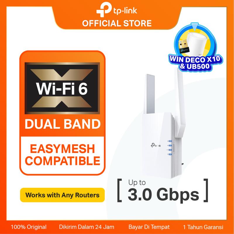 TP-link RE705X Mesh WiFi 6 range extender Dual Band wifi extender ...