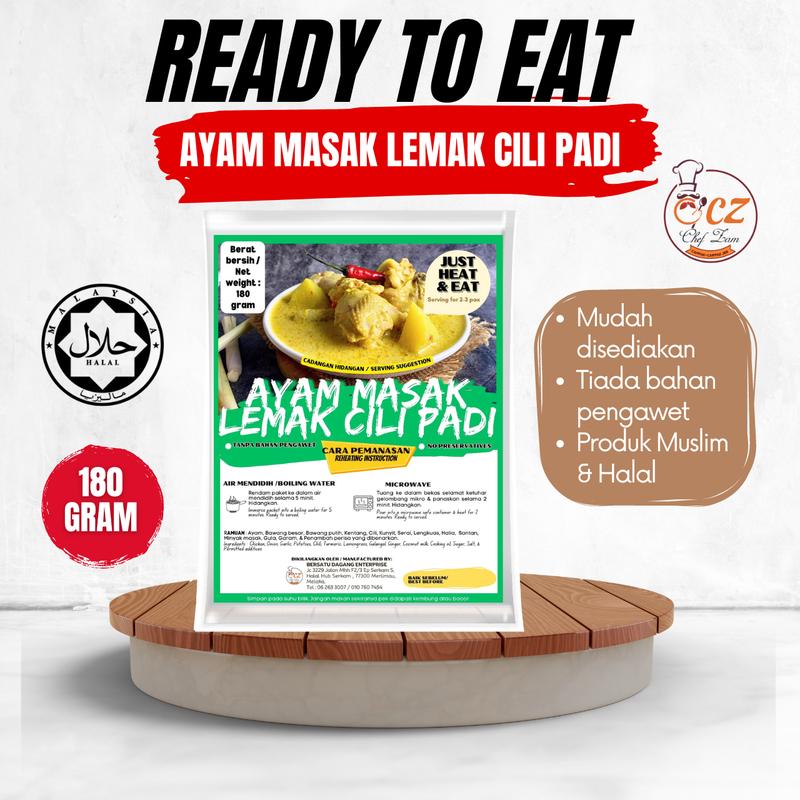 Chef zam AYAM MASAK LEMAK CILI PADI READY TO EAT Lauk Instan - TikTok ...