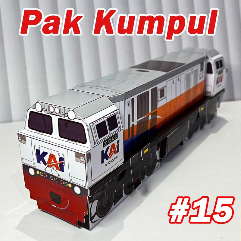 Papercraft Lokomotif Dan Kereta Thole Lan Sri Skala 1:55 | Iman Zto ...
