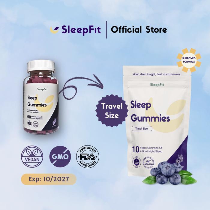 Promo SleepFit Sleep Melatonin Gummies 5 Mg Sleep Supplement - Travel ...