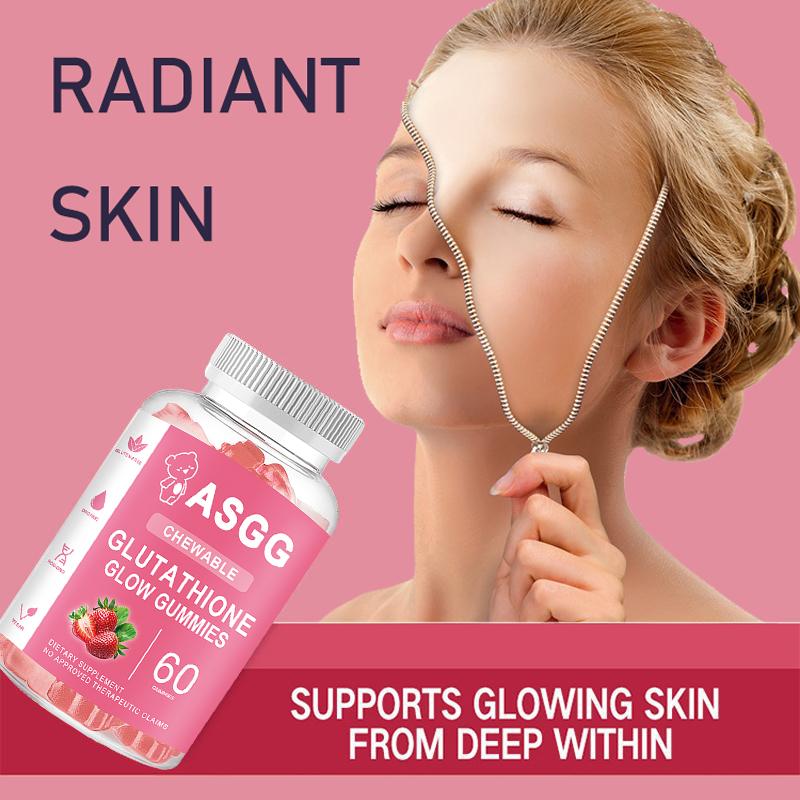 ASGG Glutathione Gummies Gula-Gula Pemutih Kulit Rasa Strawberi ...