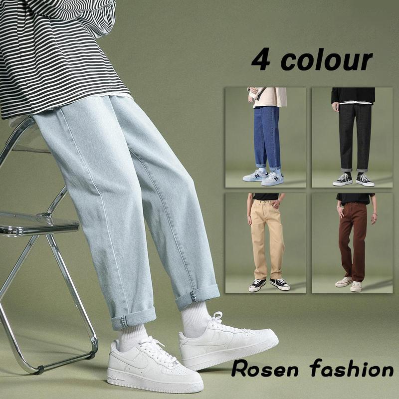 Fashion Mens Straight Light Blue Loose Pants Jeans Maong Pants - TikTok ...