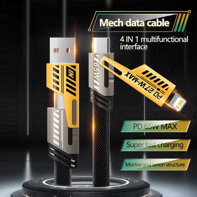 NOHON 65W 4 in 1 Type C Cable Fast Charging for Phone Micro Usb ...