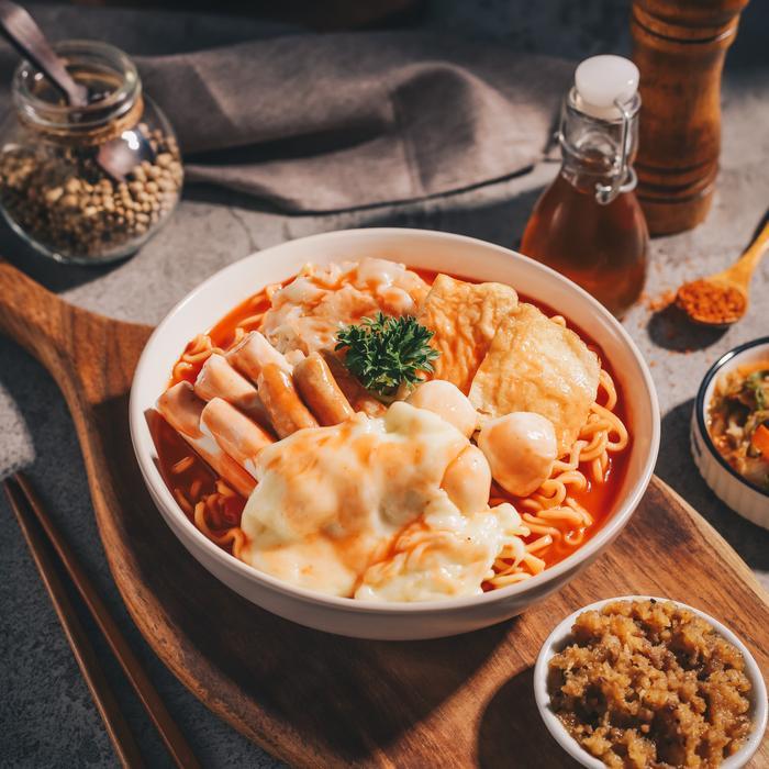 TTEOKBOKKI KEJU MELTED MOZZA CHEESE - TOPOKKI SPICY GOCHUJANG - ROSE ...