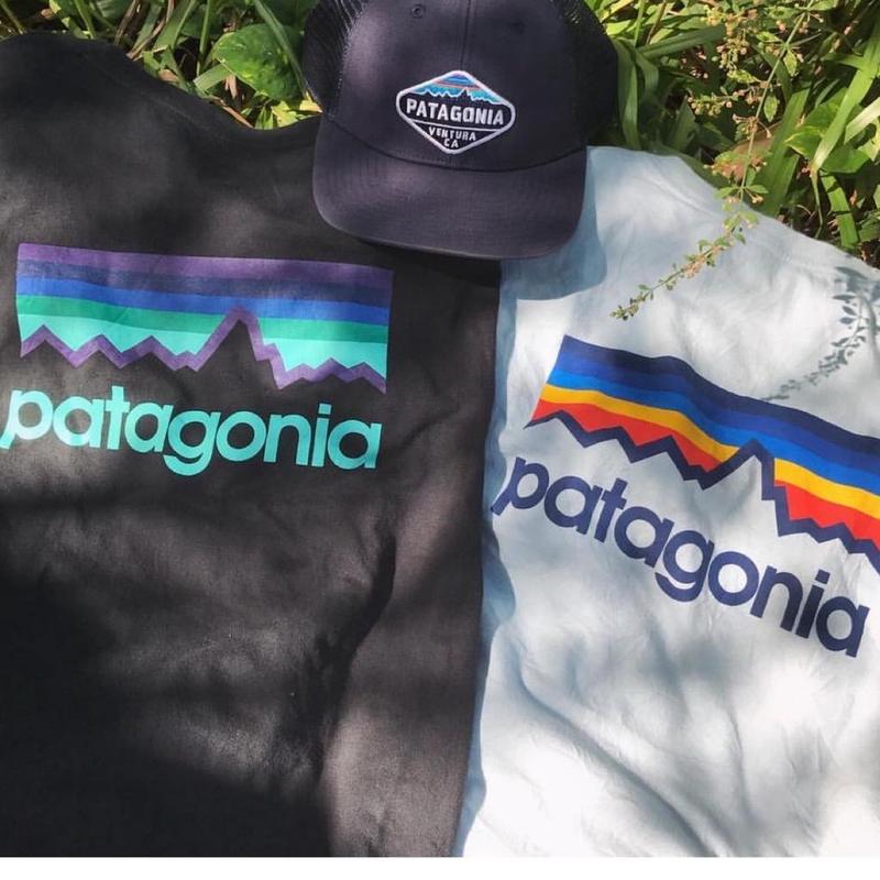 Patagonia Japanese Retro Limited Letter Print Round Neck Loose - TikTok ...