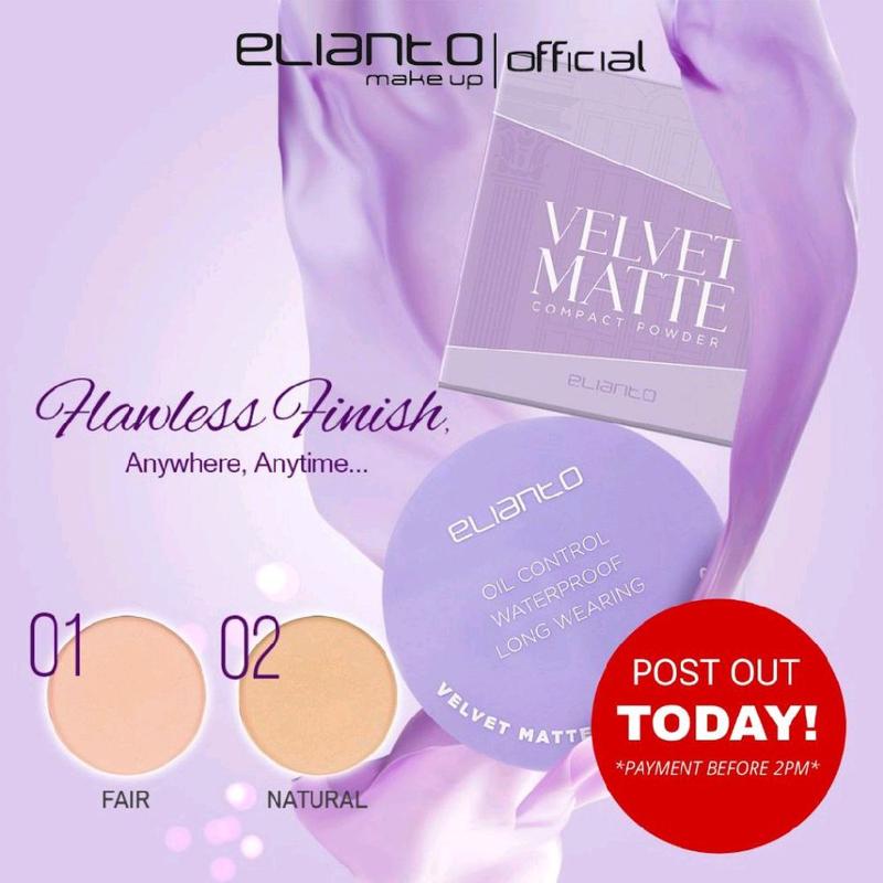 ELIANTO Velvet Matte Compact Powder - TikTok Shop Malaysia