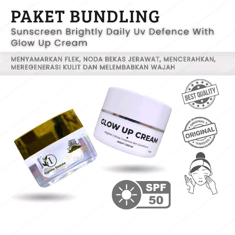 Paket Bundling Sunscreen Inerme Beaute & Night Glow Up Cream ...