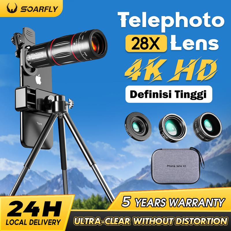 4K HD Phone Camera Lens Kit Telephoto Zoom 28X Lens Telescop - TikTok ...