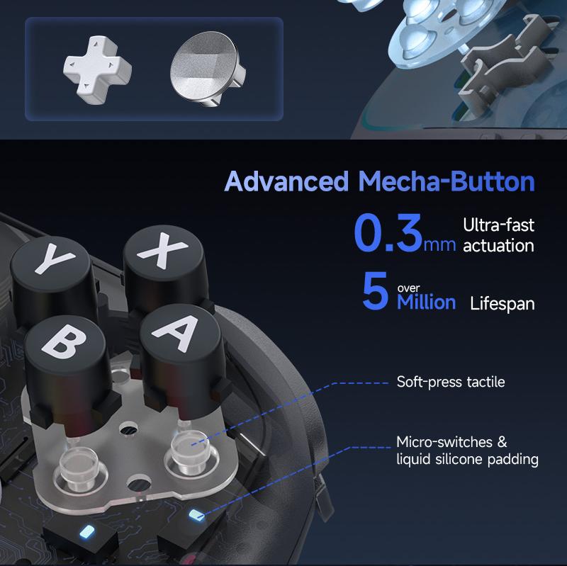 EasySMX S10 Switch 2nd Generation Controller Pro Bluetooth Joycon Game ...