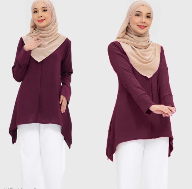 NEW ️ BLOUSE HAYA STELLA | IRONLESS TOP | BEGGY STYLE Wanita - TikTok Shop Malaysia