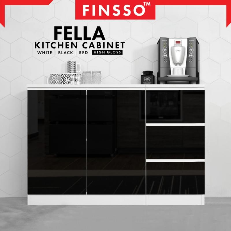 FINSSO: Fella Modern High Gloss kitchen cabinet with Waterproof - TikTok Shop Malaysia
