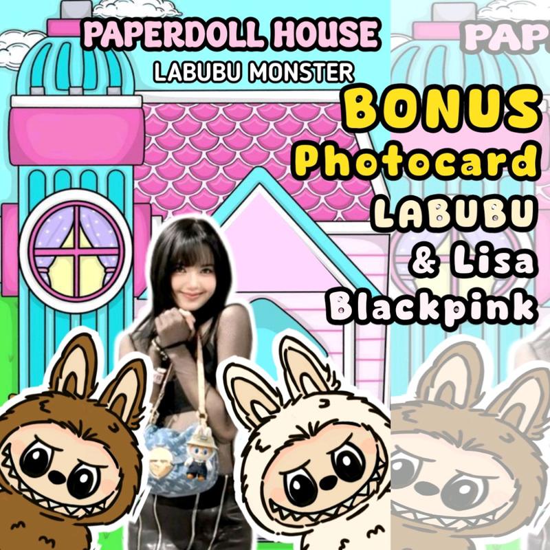 Labubu Mainan Paper Doll Bonus Photocard Labubu&lisa blackpink - Shop ...
