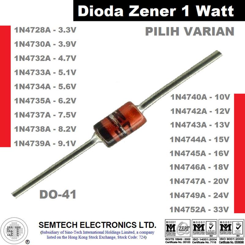 Dioda Zener DIode 1 Watt 1W 1N4742A - 12V - Shop | Tokopedia