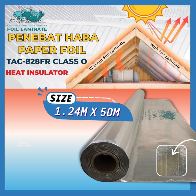 TAC-828FR Class O | 50m (L) | Aluminium Paper Foil | Reflective ...
