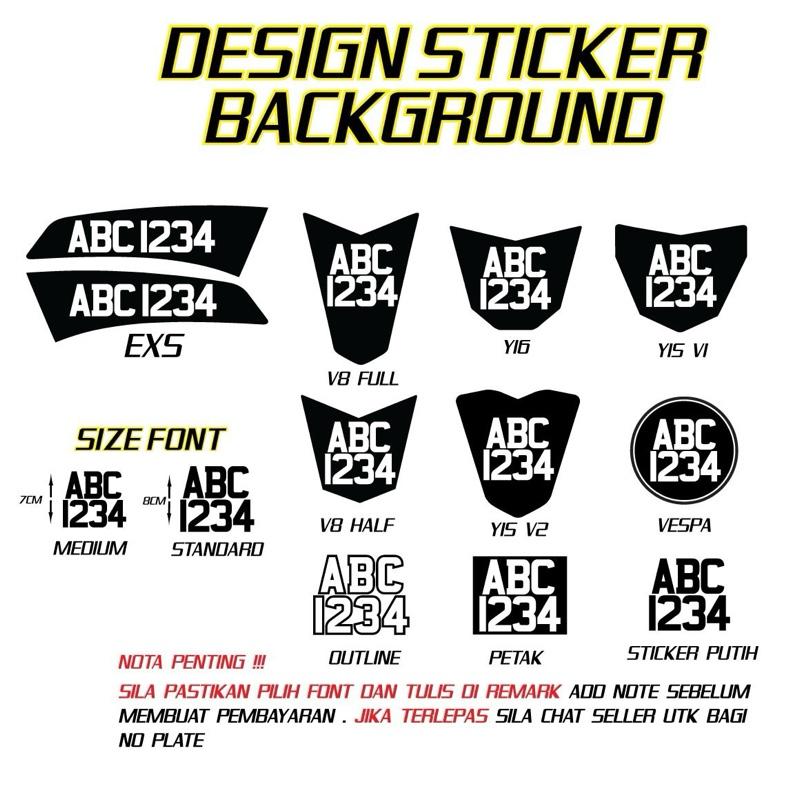 Pelekat Sticker Depan Custom Untuk Motosikal. Pelekat Berkualiti ...