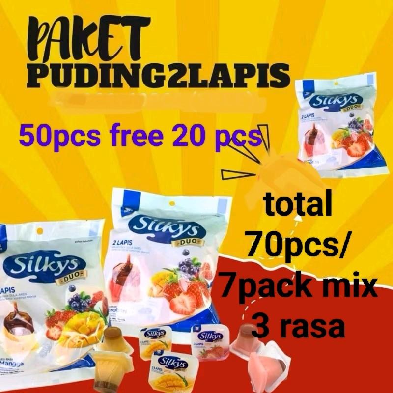 70pcs puding silkys duo mix 3 rasa - Shop | Tokopedia