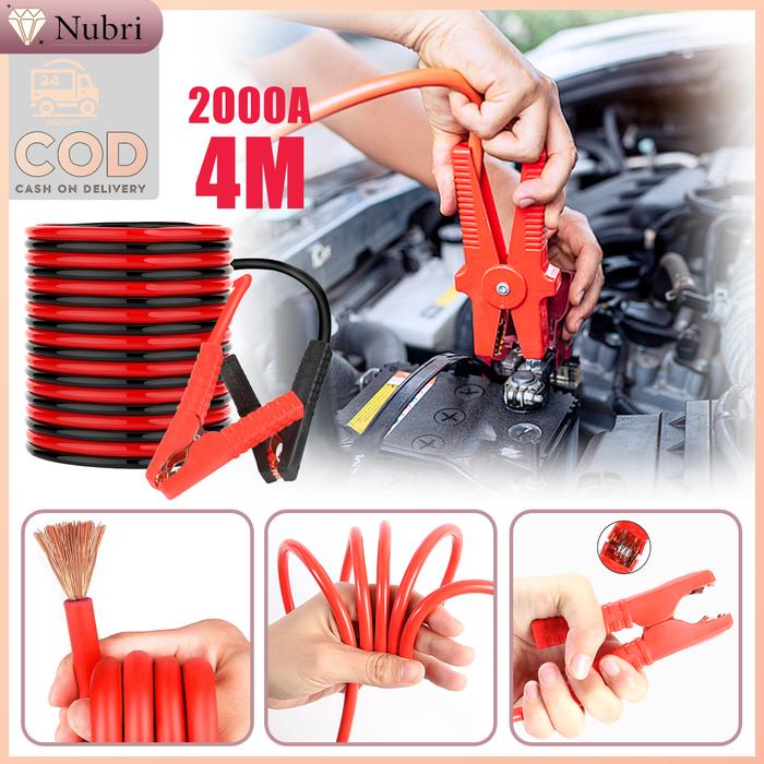 Promo Nubri COD Jumper Kabel Booster Baterai Mobil 4M Tugas Berat Baru ...