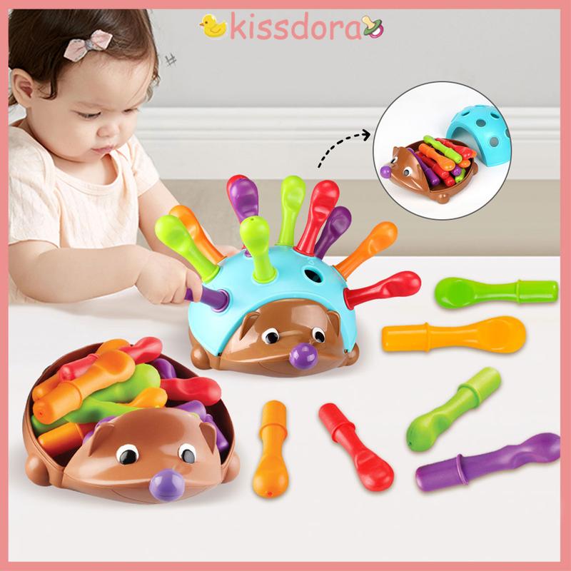 Kissdora Spike Hedgehog Color Sorting Toy Sensory Learning Montessori ...