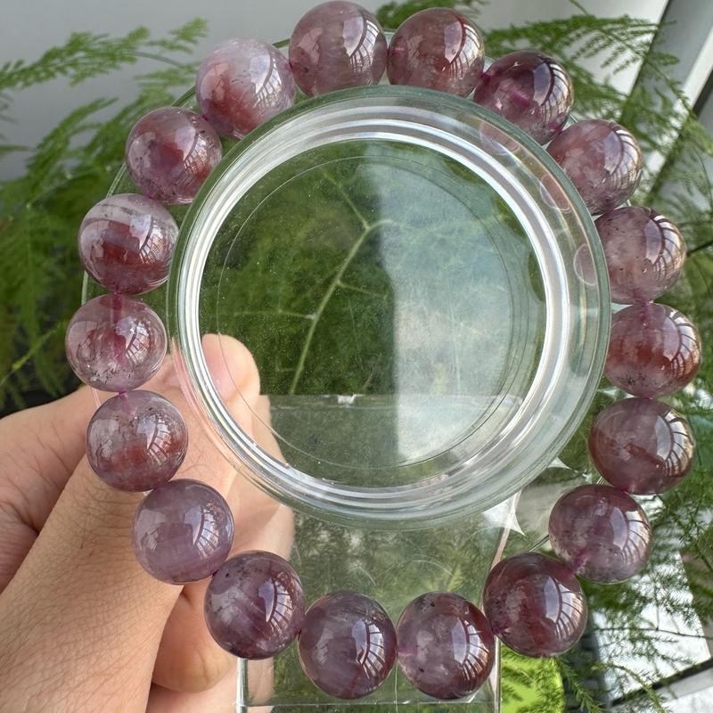 [Fairety] Natural Red and Purple Auralite with Specs of Goethite Beads ...