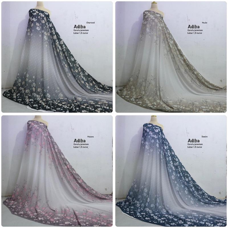 Kain Ceruty Babydoll Premium//Kain Meteran//Outer//Kain Seragaman//Kain ...