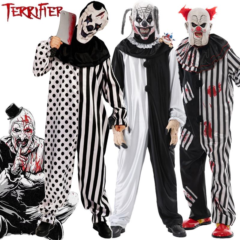 Movie Terrifier Art The Clown Cosplay Costume Evil Clowns Onesie ...
