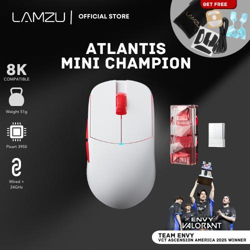 Promo Lamzu Atlantis Mini Champion Ember Snow Edition Wireless Gaming ...