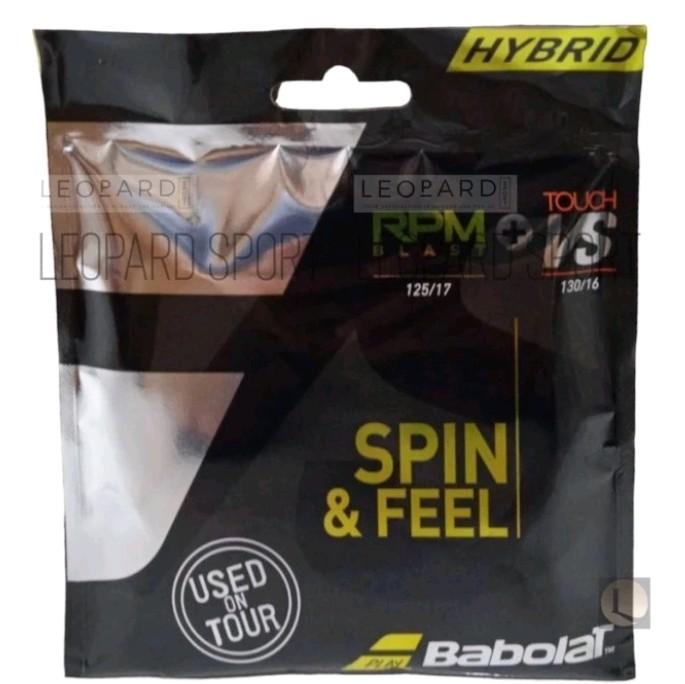 Senar Tenis Babolat HYBRID SPIN & FEEL RPM BLAST 17/125 + Natural ...