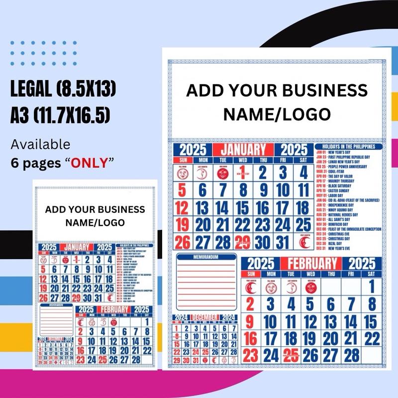 A3 & LEGAL Size 2025 CALENDAR - TikTok Shop Philippines