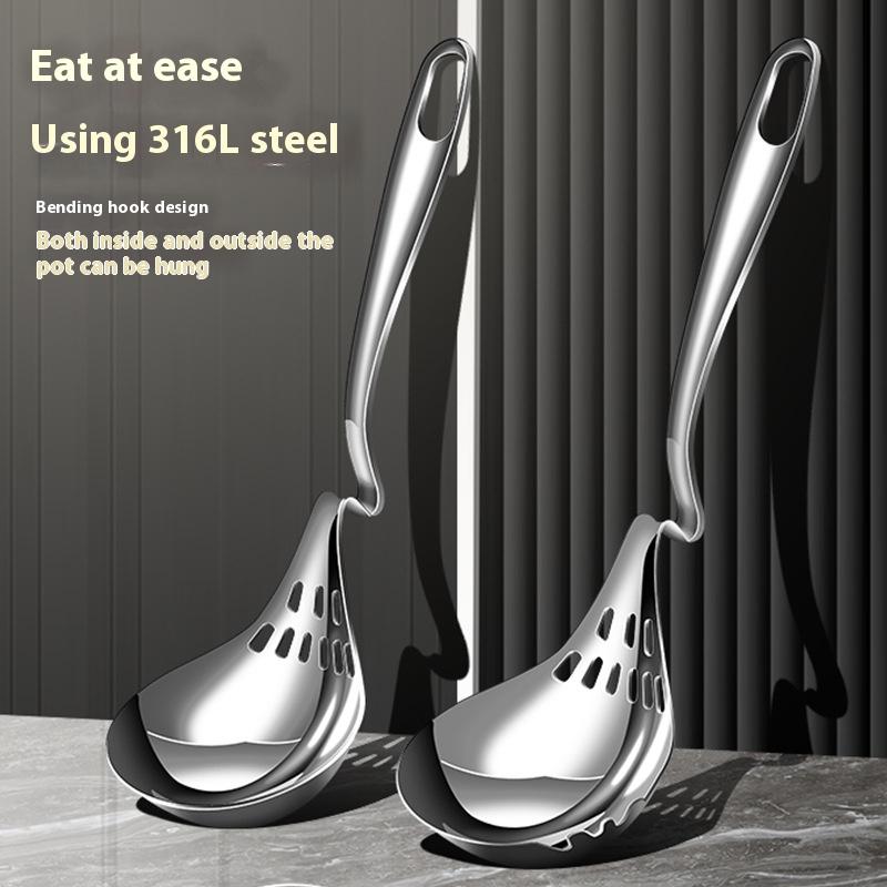 316L stainless steel wall-mounted hot pot spoon household kitchen ...