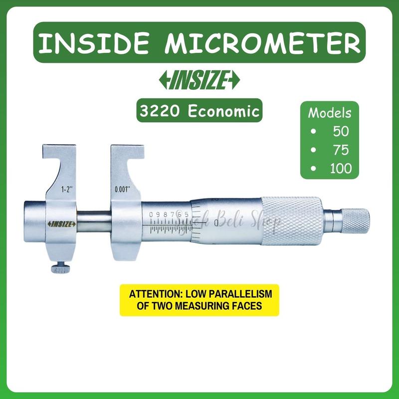 INSIZE 3220 Inside Micrometer with Setting Ring 25-50mm (3220-50 ...