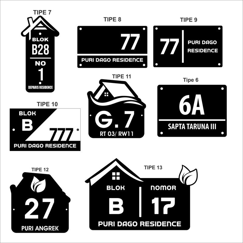 Akrilik Signage Nomer Rumah Akrilik Hitam Acrylic Sign Boar - Shop ...