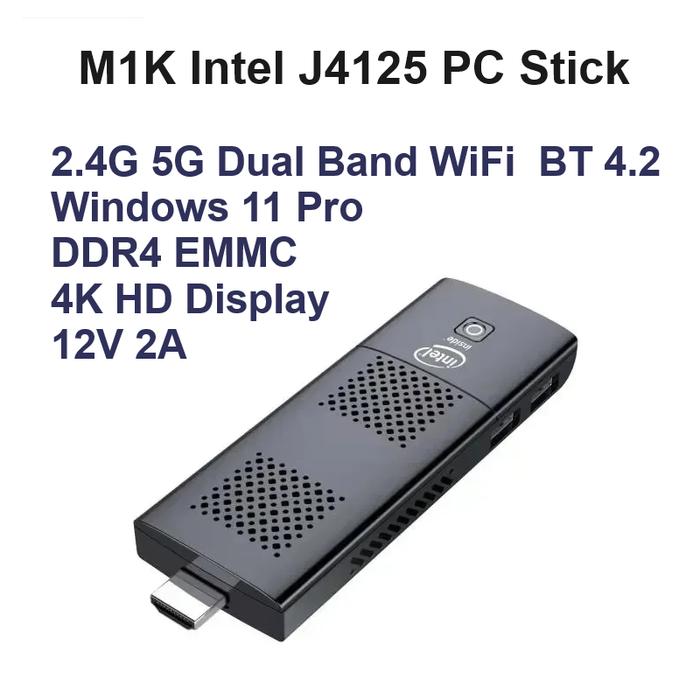 Jual M1K Intel Celeron J4125 Windows 11 Pro Mini PC Stick 8GB RAM 128GB ...